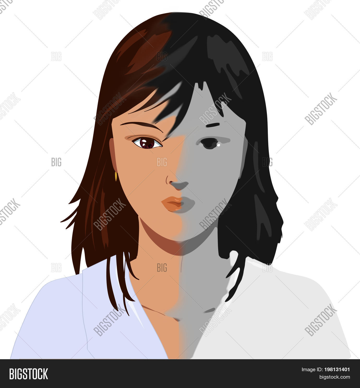 Half Grey Face Image & Photo (Free Trial) | Bigstock