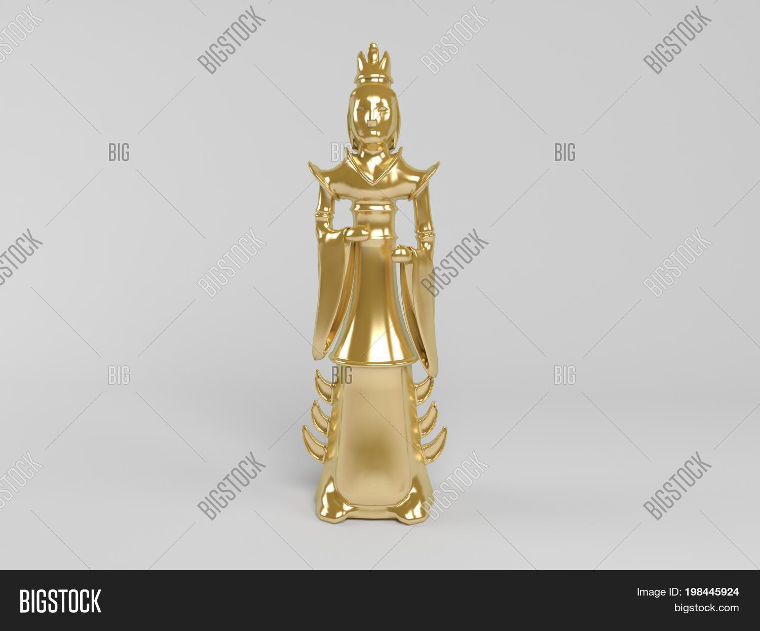 3D Golden Statue Image & Photo (Free Trial) | Bigstock