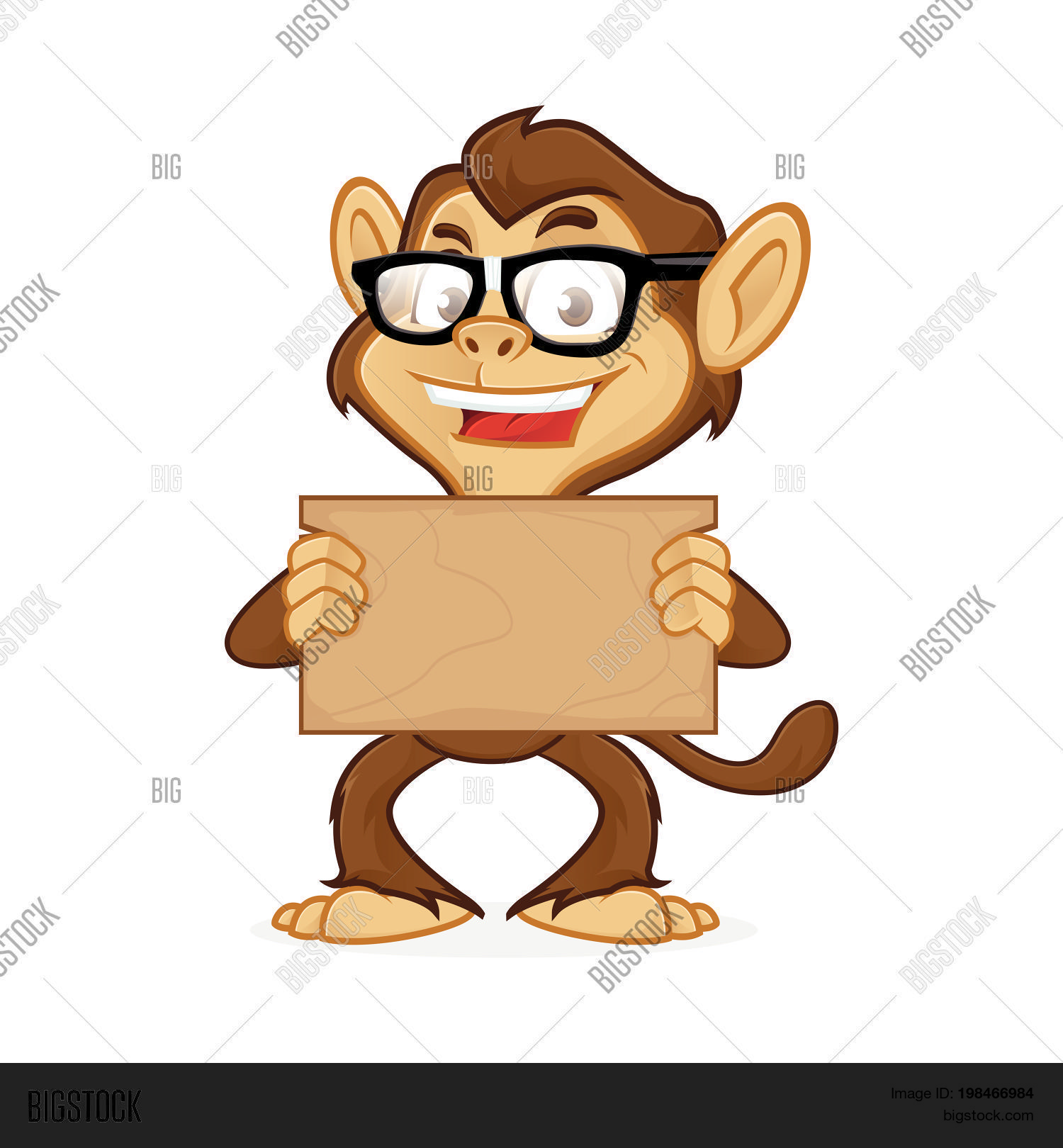 Chimp Cartoon Mascot Vector & Photo (Free Trial) | Bigstock