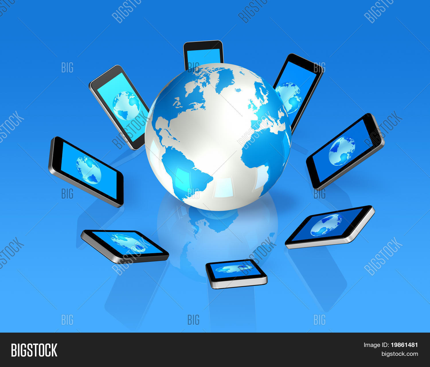 3D Mobile Phones Image & Photo (Free Trial) | Bigstock