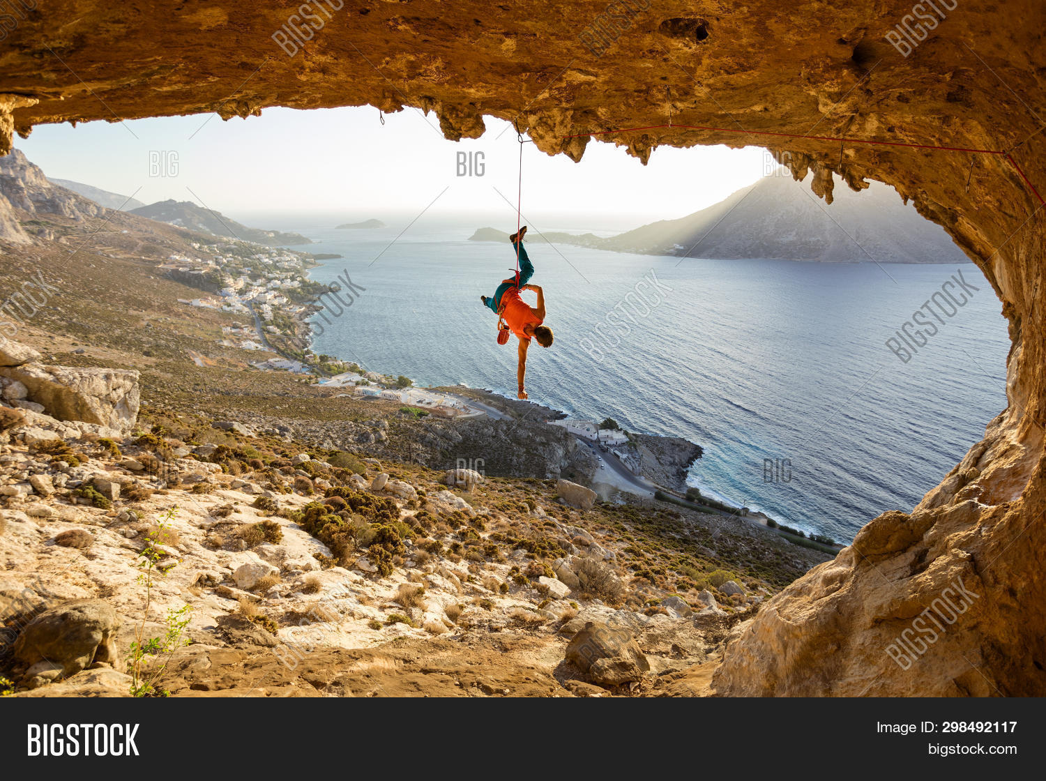 Rock Climber Hanging Image & Photo (Free Trial) | Bigstock