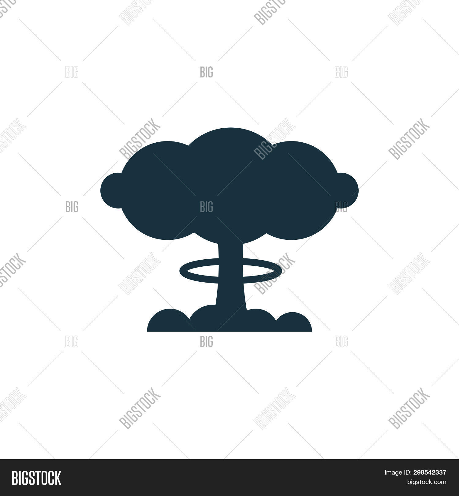 Bomb Atom Cloud Icon. Image & Photo (Free Trial) | Bigstock