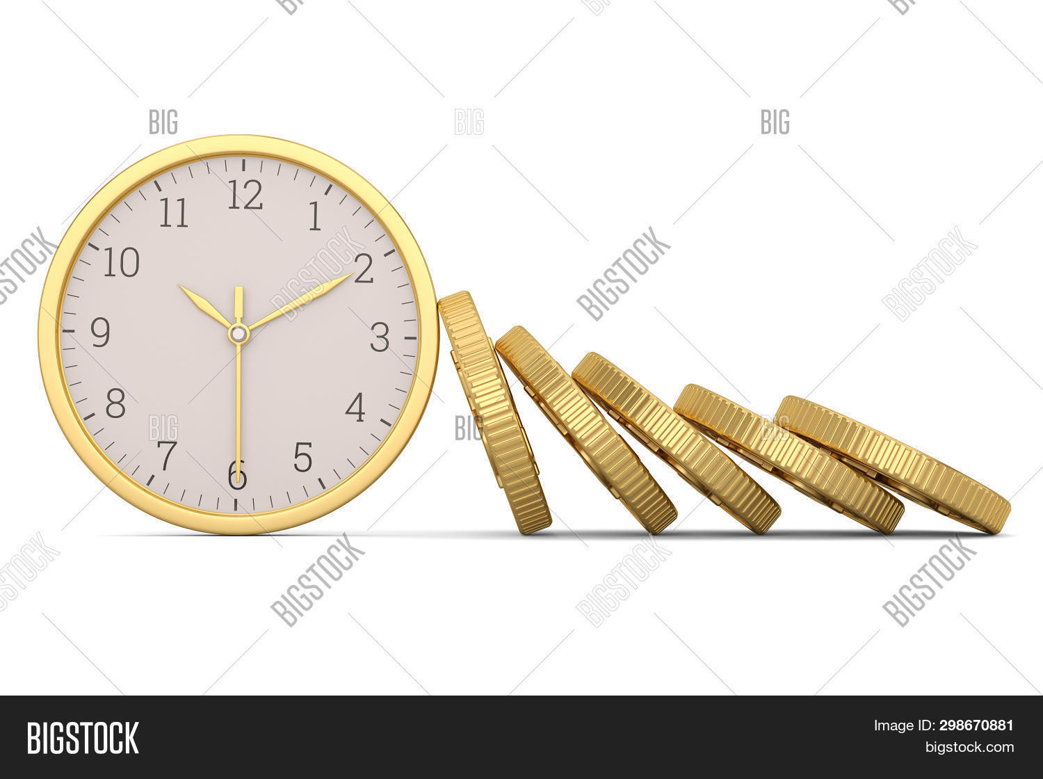Gold Coins Clock Image & Photo (Free Trial) | Bigstock