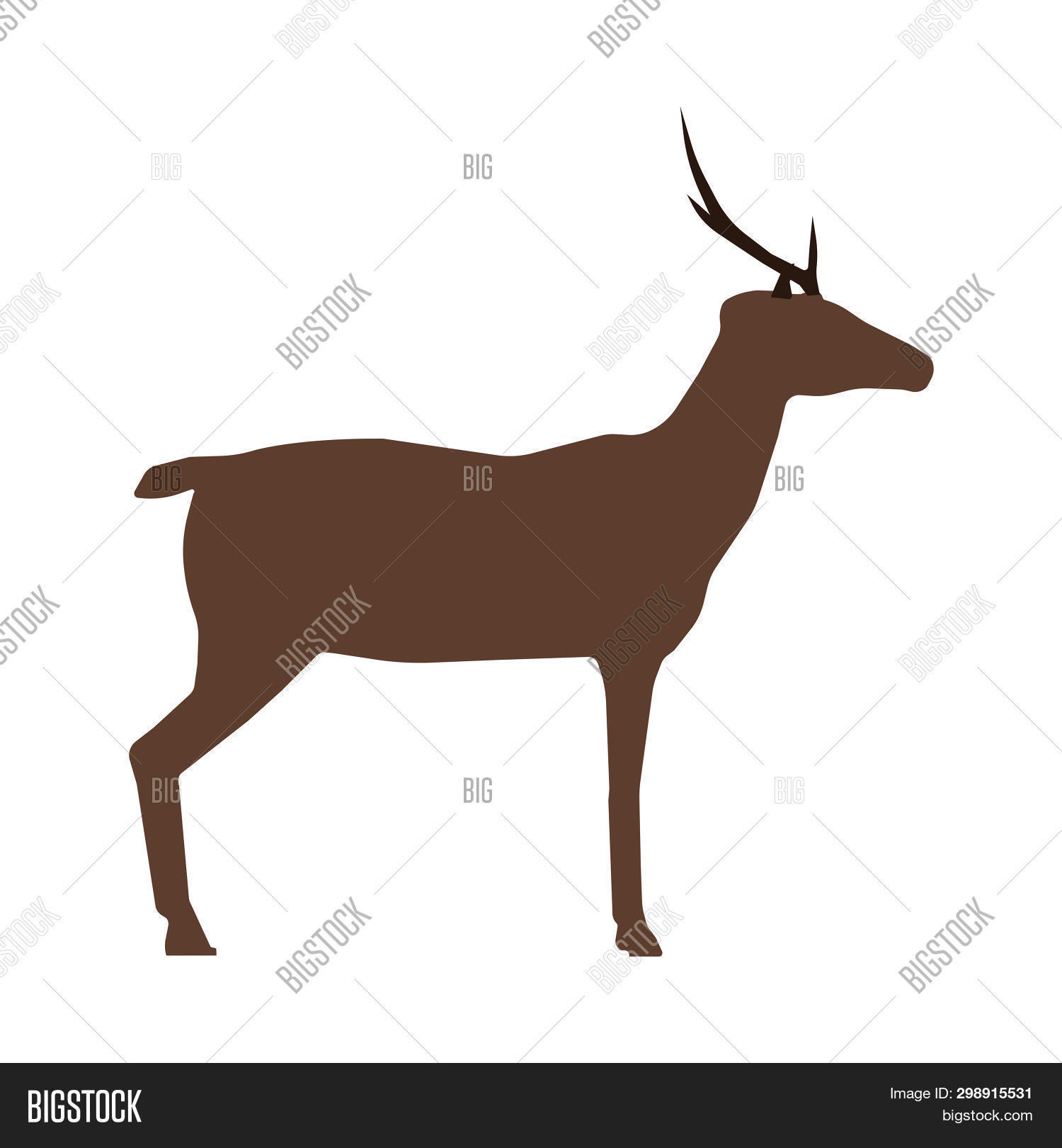 Reindeer Side View Vector & Photo (Free Trial) | Bigstock