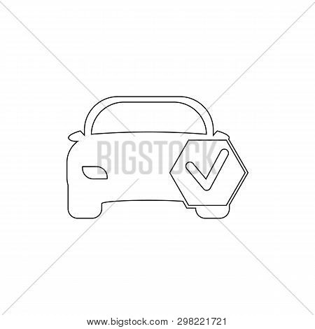 Check Car Outline Vector & Photo (Free Trial) | Bigstock