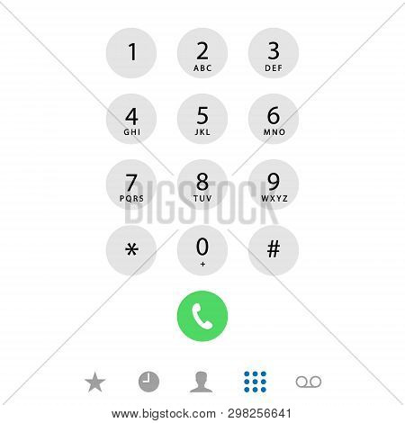 Mobile Keypad. Phone Vector & Photo (Free Trial) | Bigstock