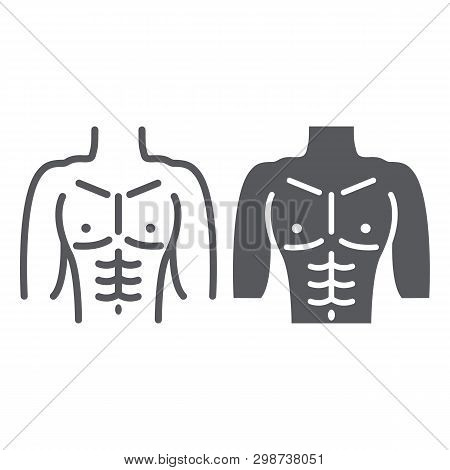 Male Torso Line Glyph Vector & Photo (Free Trial) | Bigstock