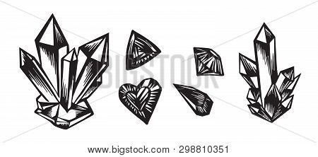 Hand Drawn Crystal Vector & Photo (Free Trial) | Bigstock
