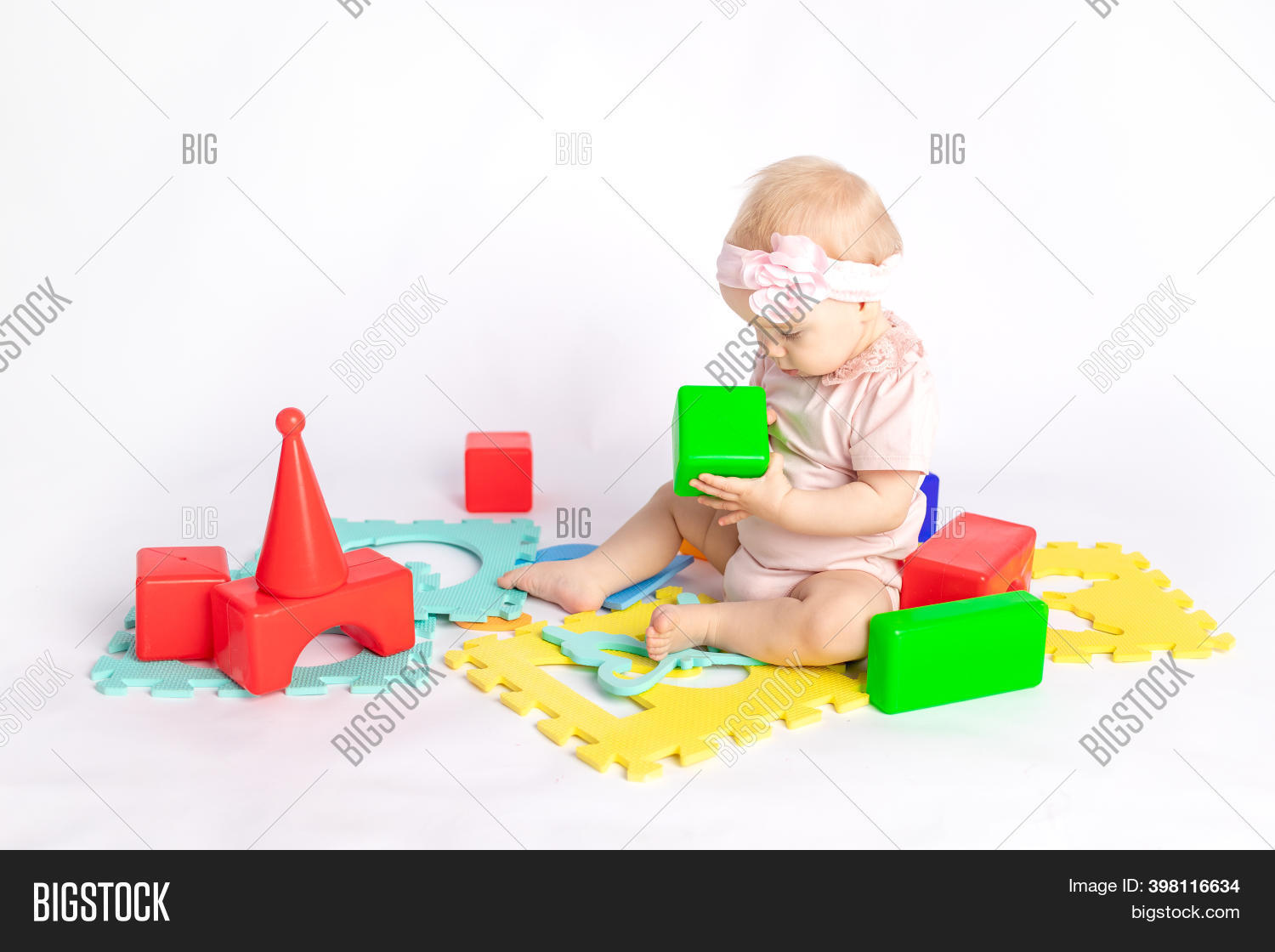 Kid Plays Cubes On Image & Photo (Free Trial) | Bigstock