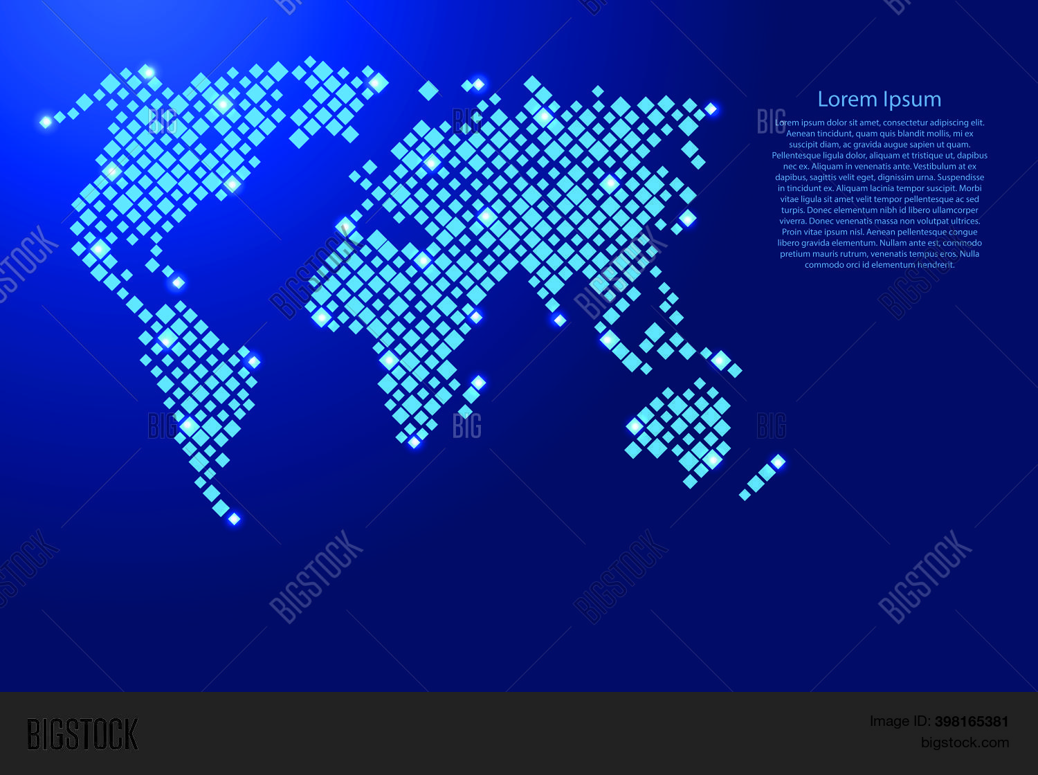 World Map Blue Vector & Photo (Free Trial) | Bigstock