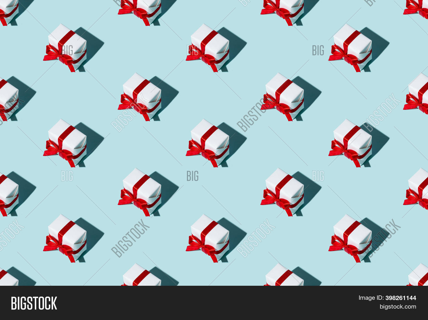 Gift Pattern. Blue Image & Photo (Free Trial) | Bigstock