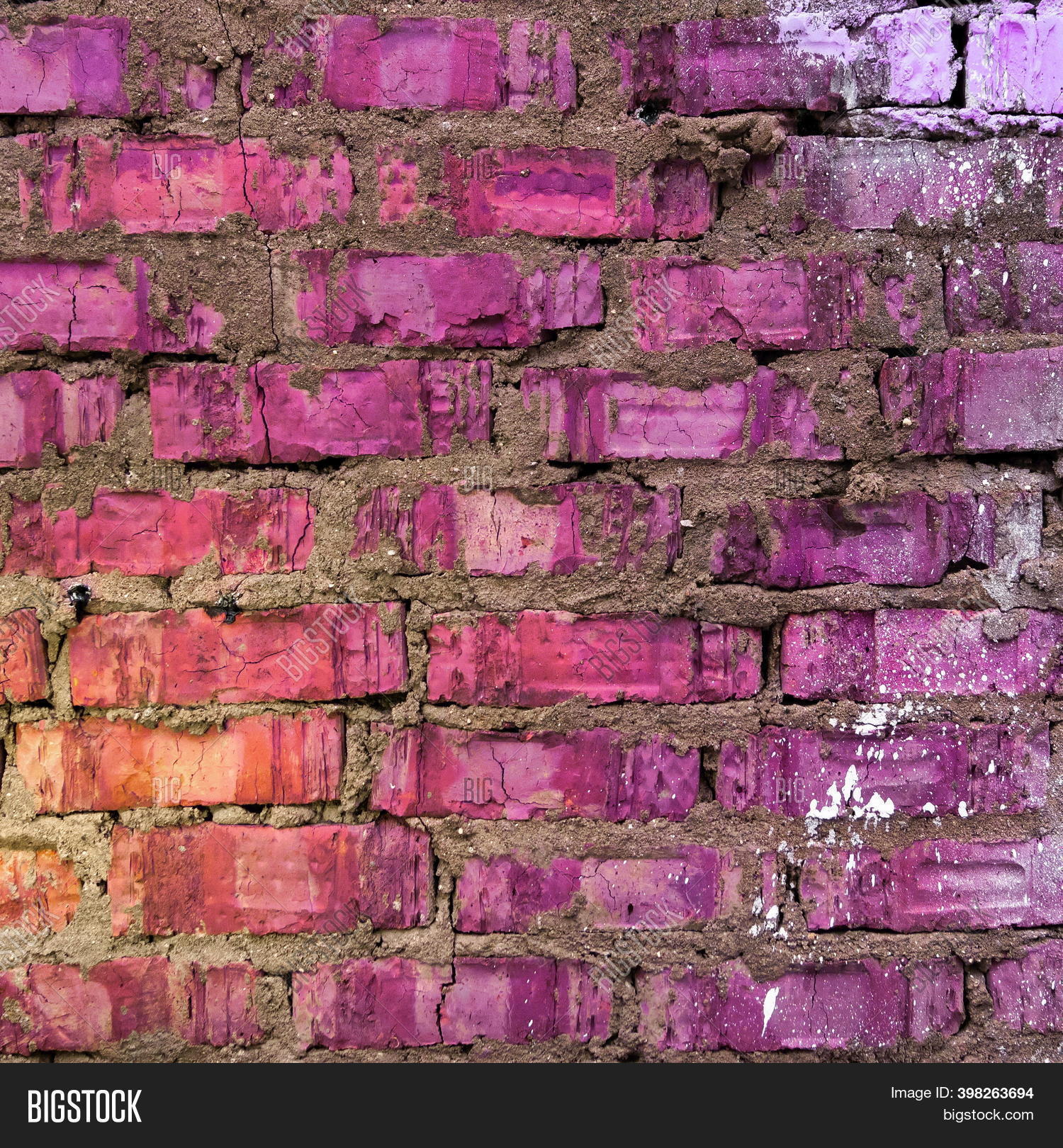Pink Paint Brick Wall Image & Photo (Free Trial) | Bigstock