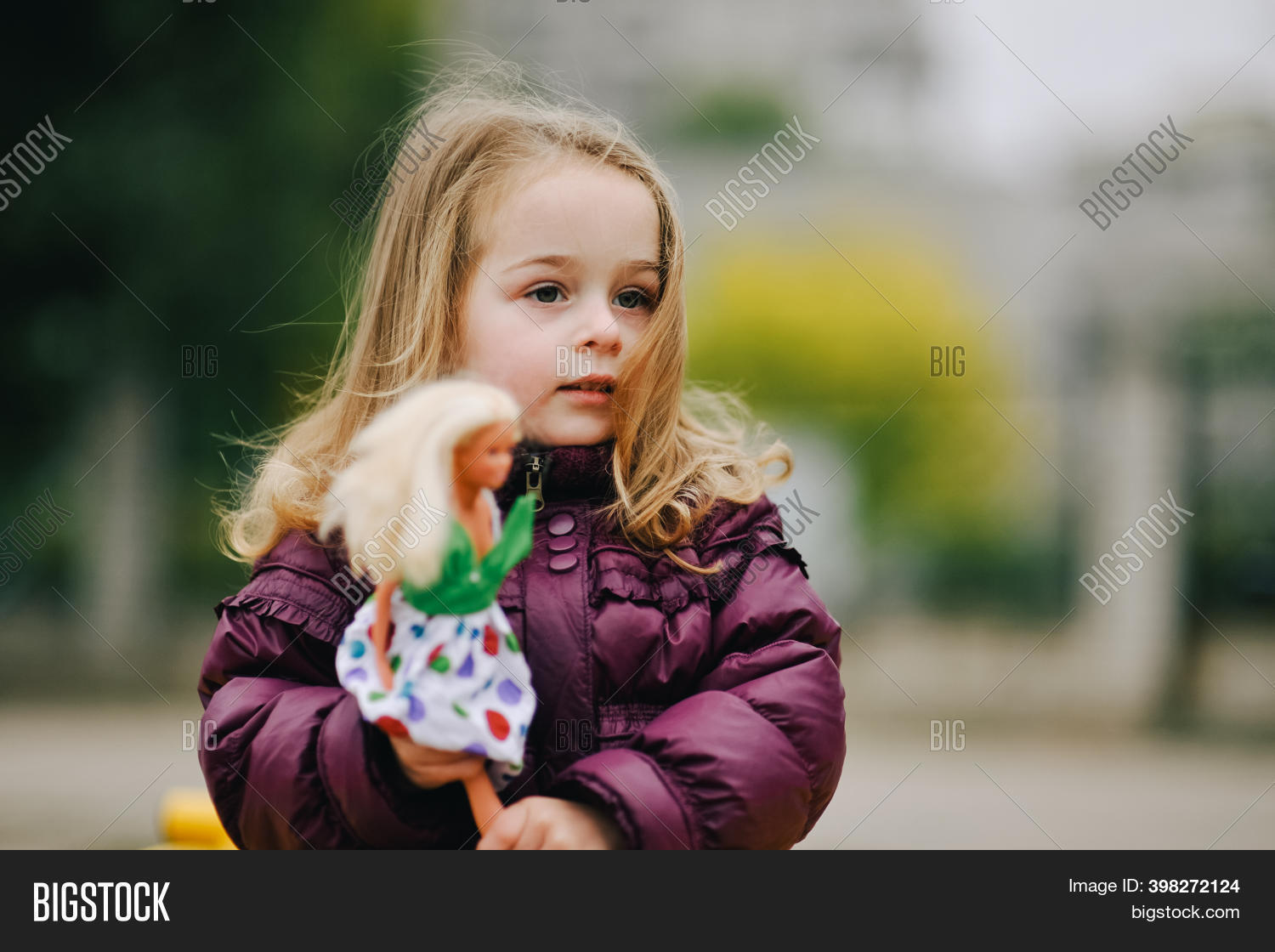 Little Girl Purple Image & Photo (Free Trial) | Bigstock