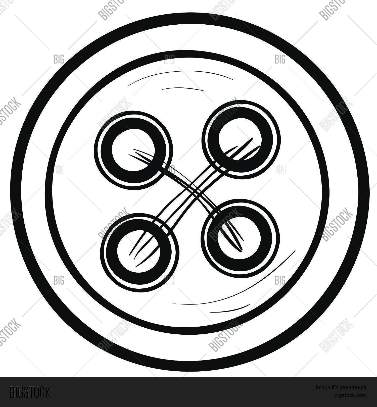 Sketch Buttons Sewing Vector & Photo (Free Trial) | Bigstock