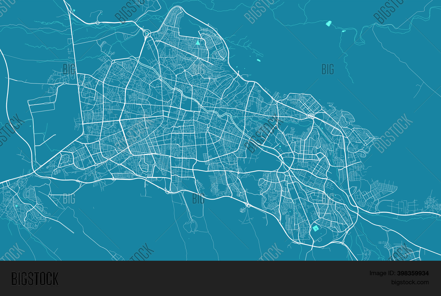 Detailed Map Tabriz Vector & Photo (Free Trial) | Bigstock