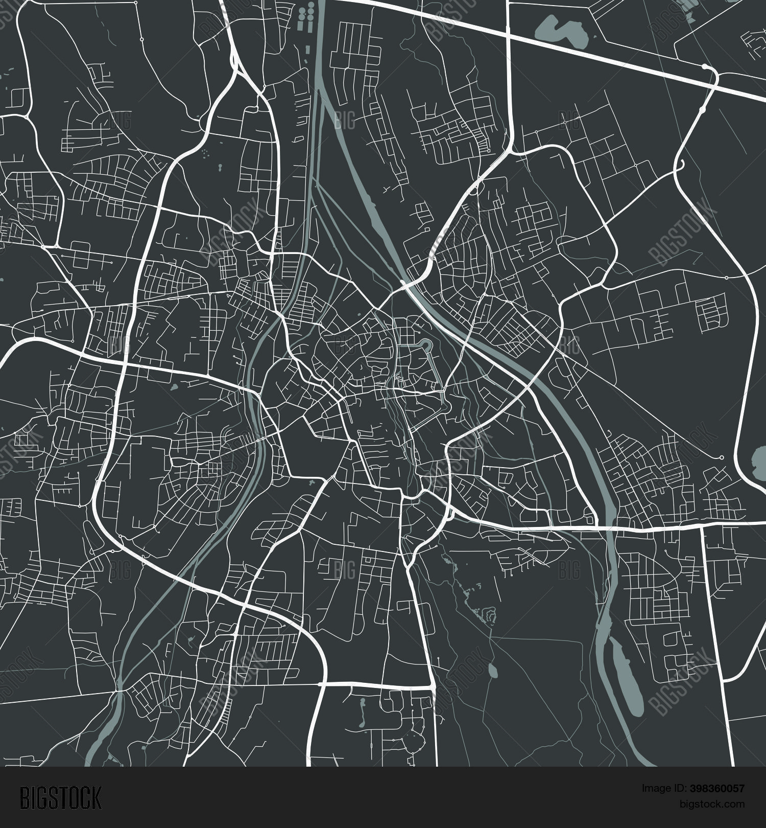 Urban City Map Vector & Photo (Free Trial) | Bigstock