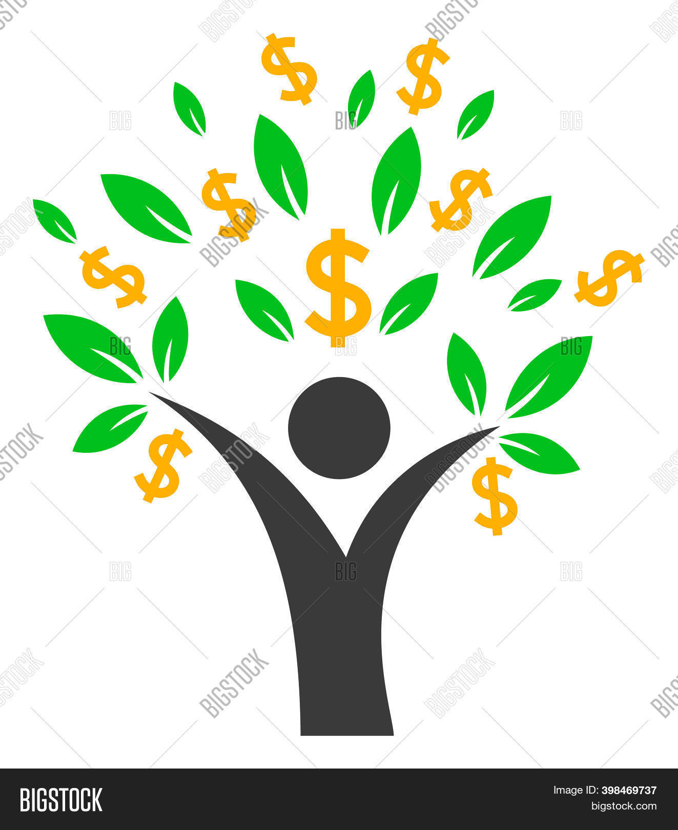 Money Tree Man Icon Image & Photo (Free Trial) | Bigstock