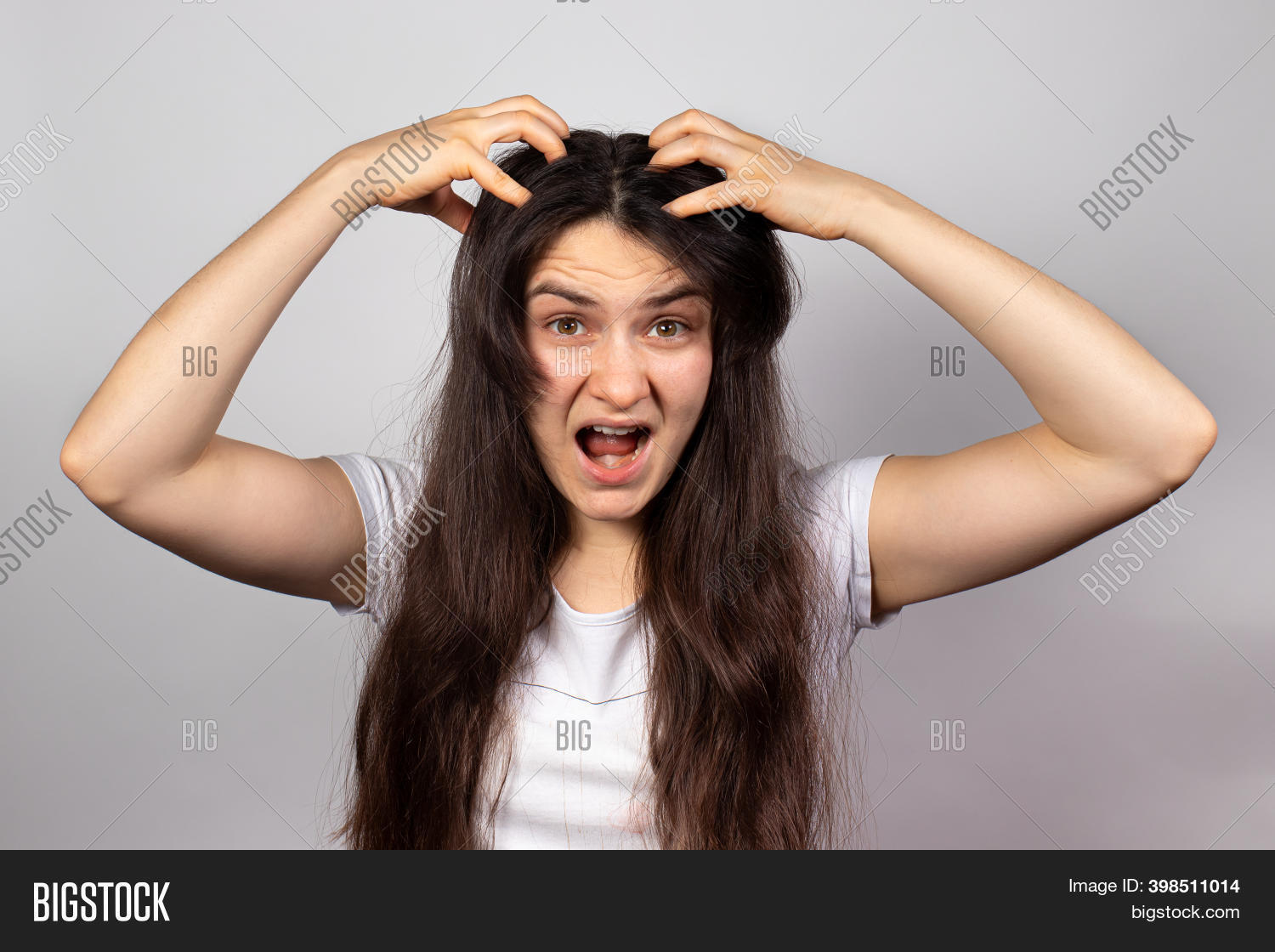 Girl Scratches Her Image & Photo (Free Trial) | Bigstock