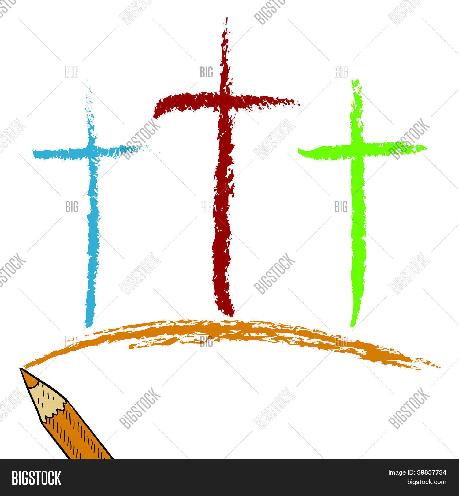 Calvary Crosses Vector & Photo (Free Trial) | Bigstock