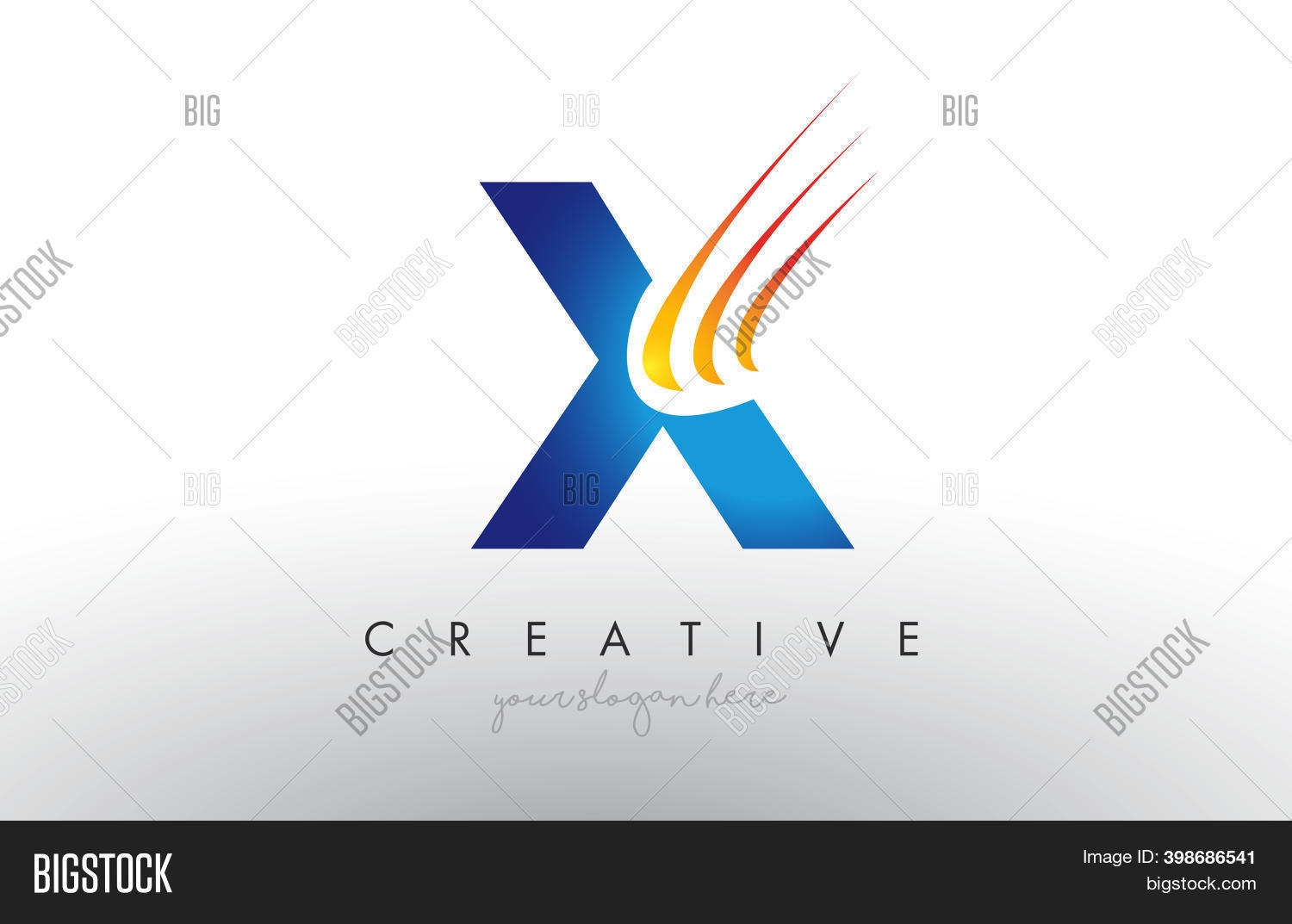 X, X, Blue, Orange, Vector & Photo (Free Trial) | Bigstock