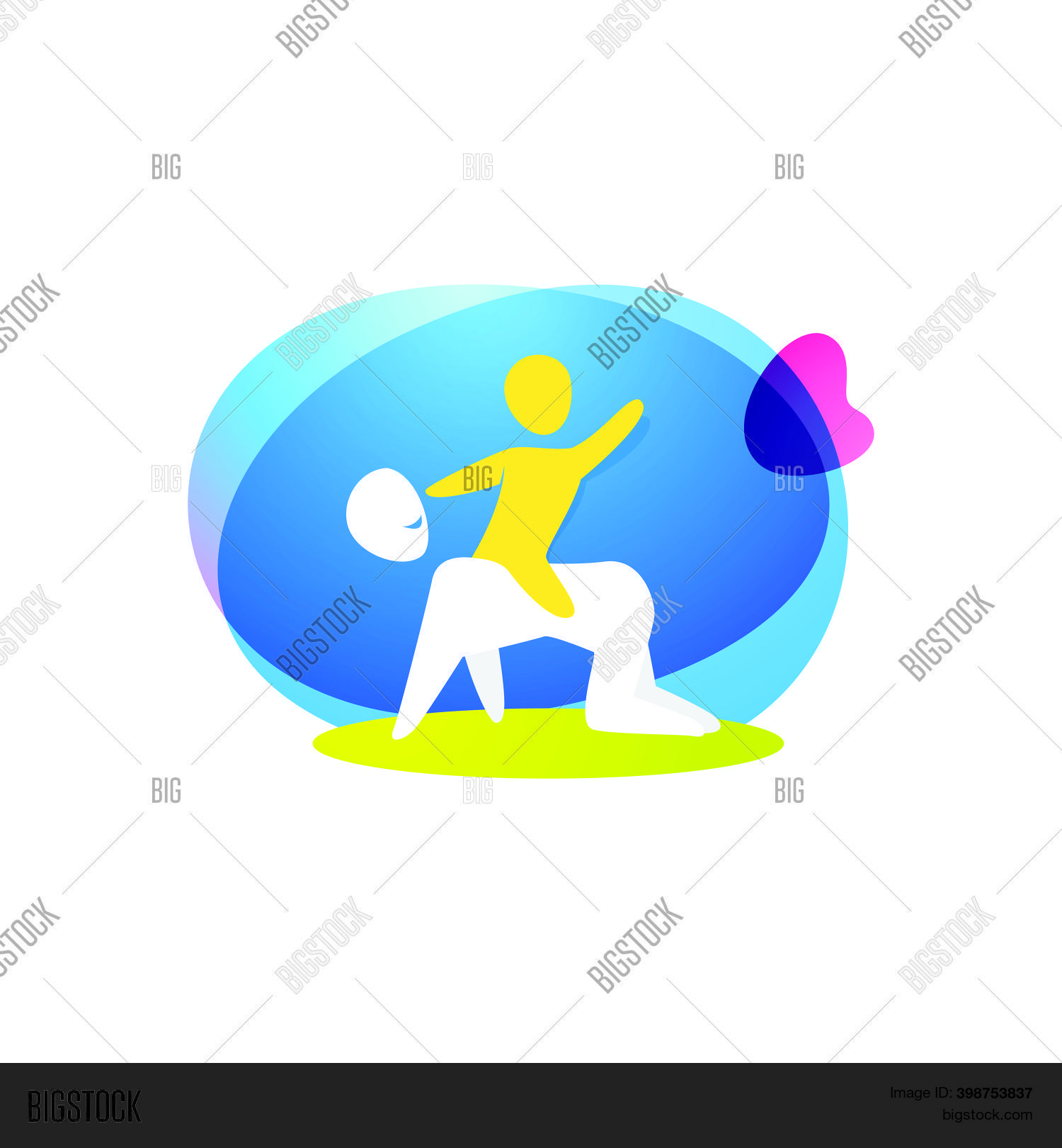 Happy Family Game Vector & Photo (Free Trial) | Bigstock