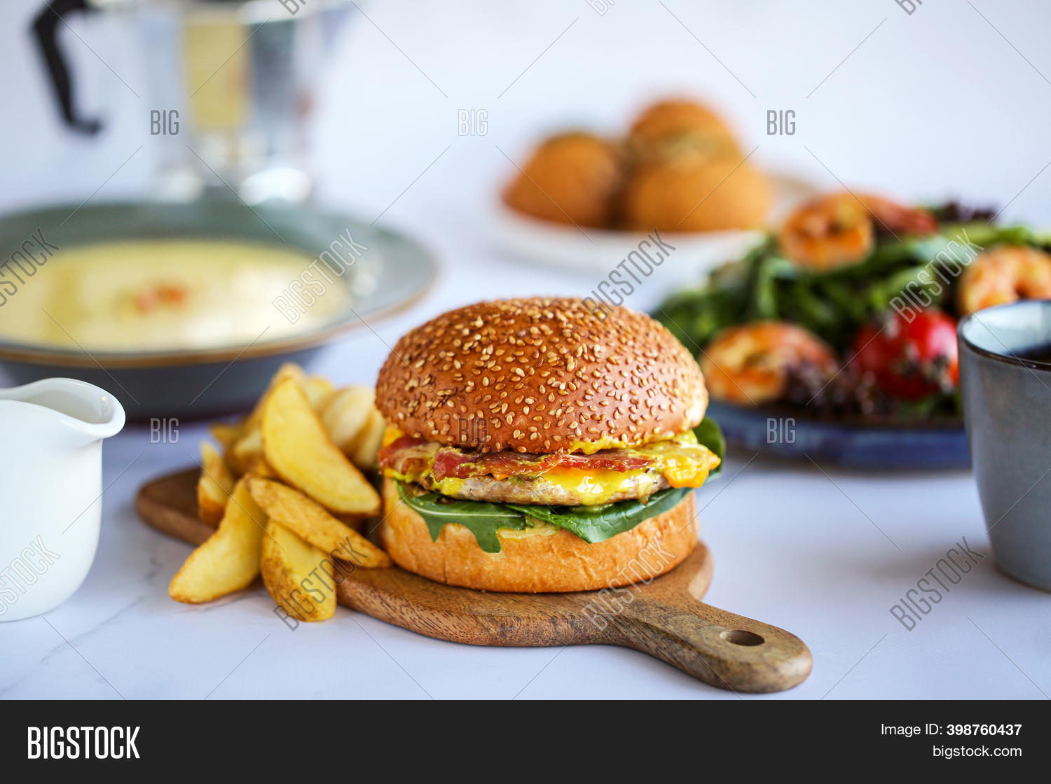 Burger Fries Among Image & Photo (Free Trial) | Bigstock