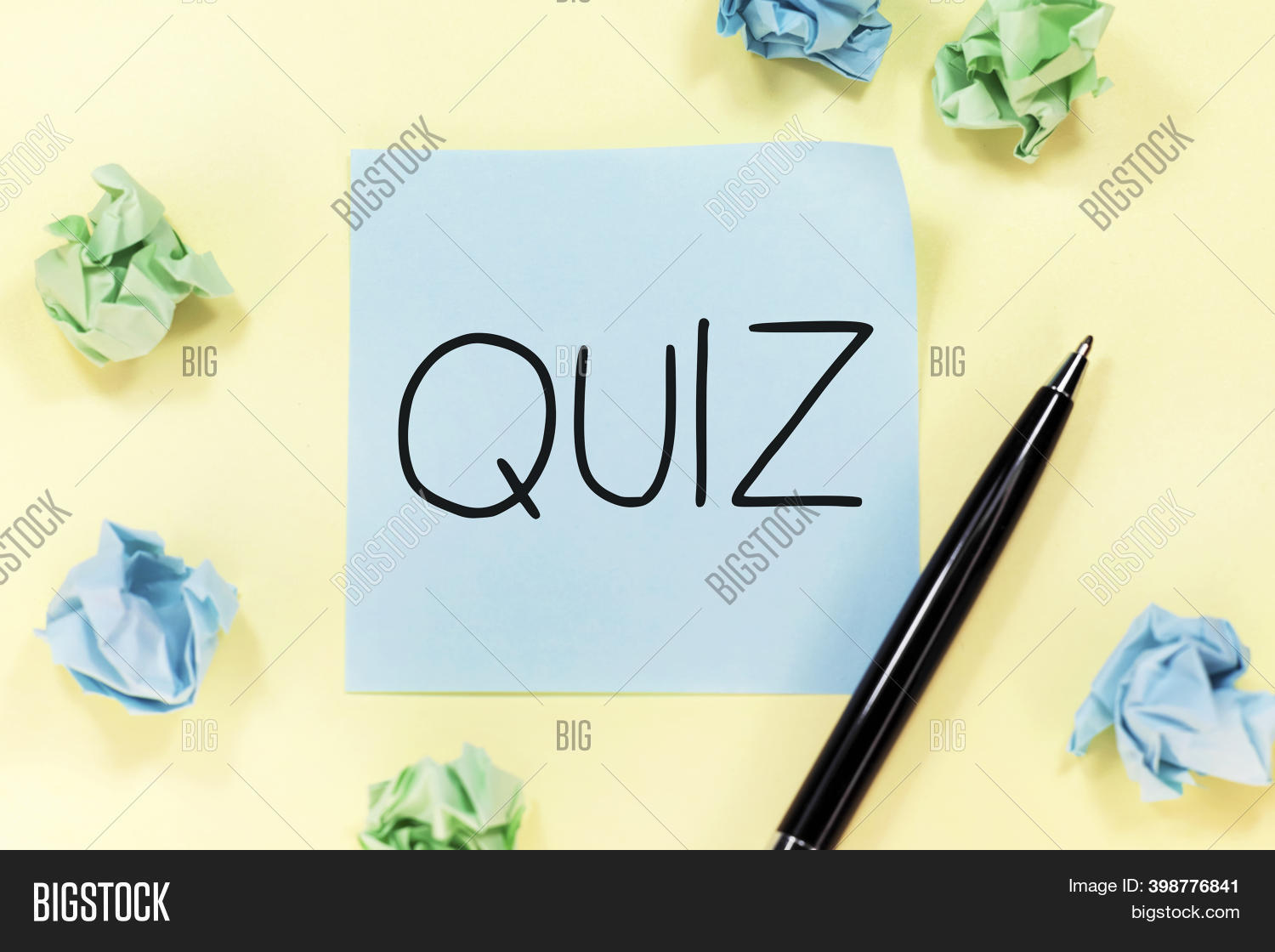 Text Quiz On Blue Image & Photo (Free Trial) | Bigstock
