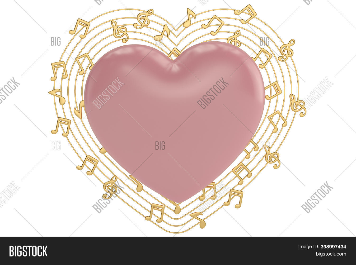 Heart Music Note Image & Photo (Free Trial) | Bigstock