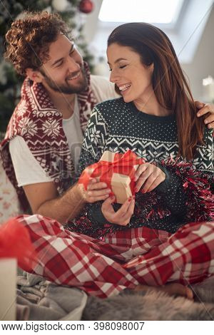 Young Couple At Christmas Images, Illustrations & Vectors (Free) - Bigstock