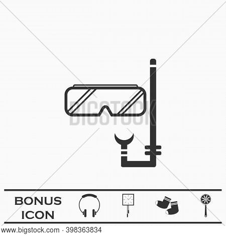 Diver Icon Flat. Vector & Photo (Free Trial) | Bigstock