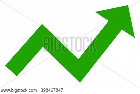 Trend Arrow Icon Flat Vector & Photo (Free Trial) | Bigstock
