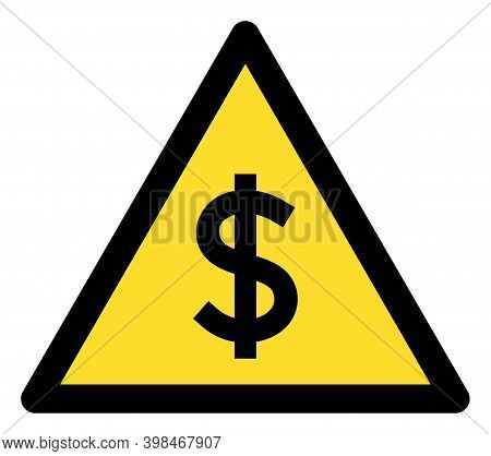 Dollar Warning Icon Vector & Photo (Free Trial) | Bigstock