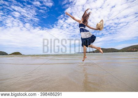 Woman Jumping Into Water Images, Illustrations & Vectors (Free) - Bigstock