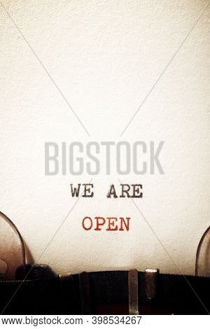 We Open Phrase Written Image & Photo (Free Trial) | Bigstock