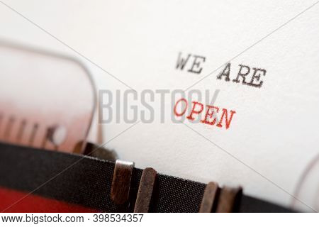 We Open Phrase Written Image & Photo (Free Trial) | Bigstock