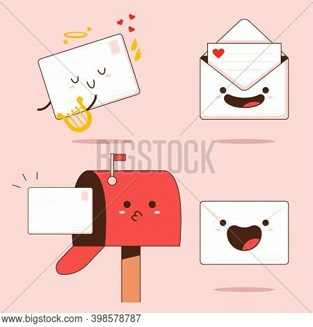 Cute Mail Vector Vector & Photo (Free Trial) | Bigstock