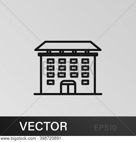 Building Outline Icon Vector & Photo (Free Trial) | Bigstock