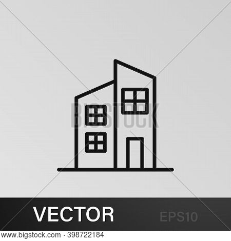 Building Outline Icon Vector & Photo (Free Trial) | Bigstock