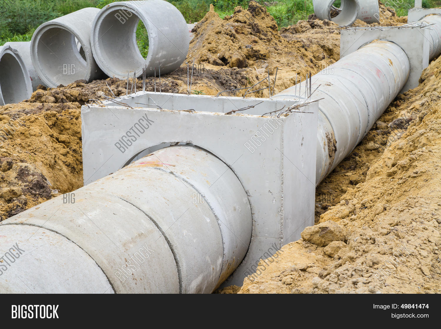 Concrete Drainage Pipe Image & Photo (Free Trial) | Bigstock