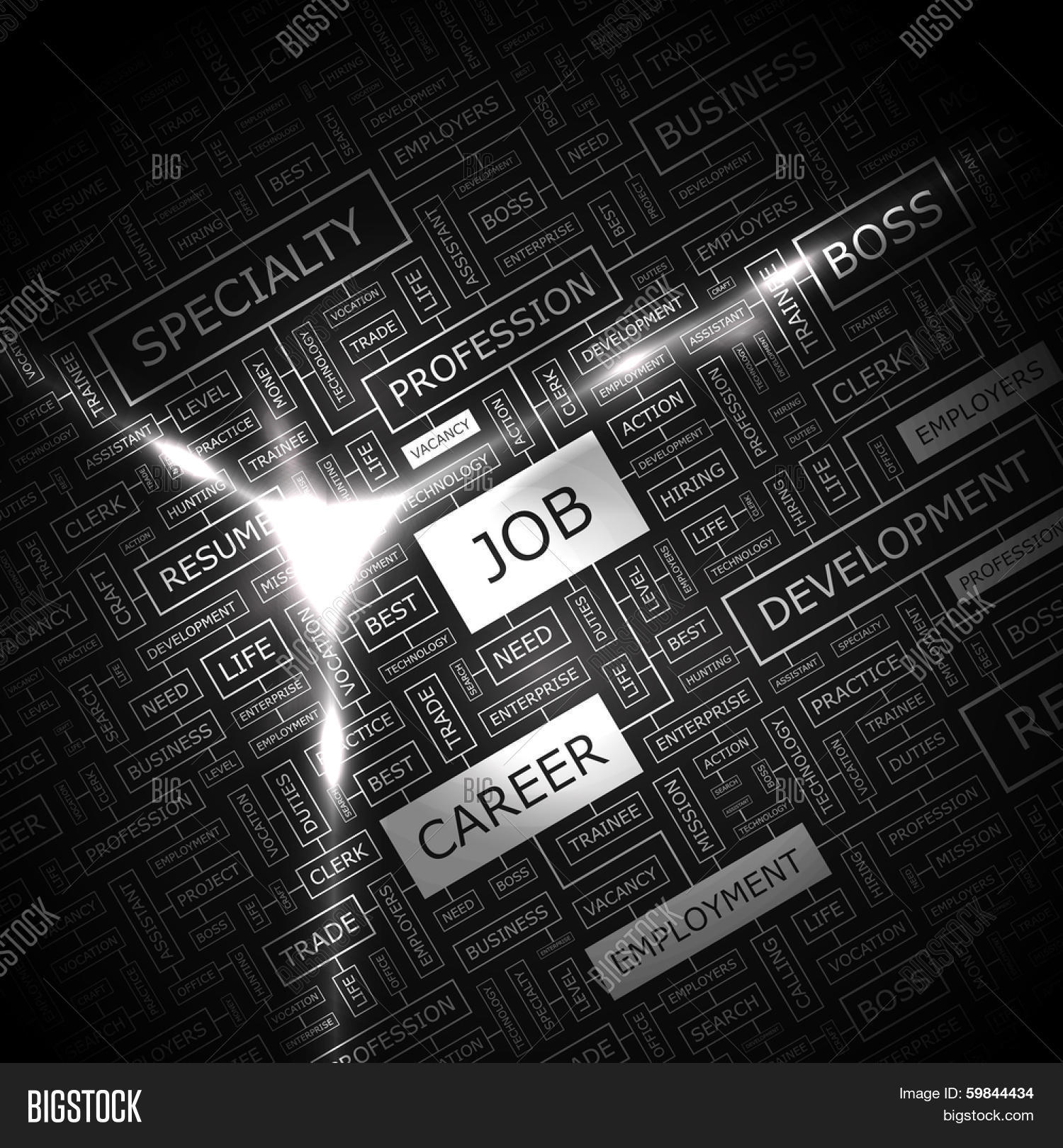 JOB. Word Cloud Vector & Photo (Free Trial) | Bigstock