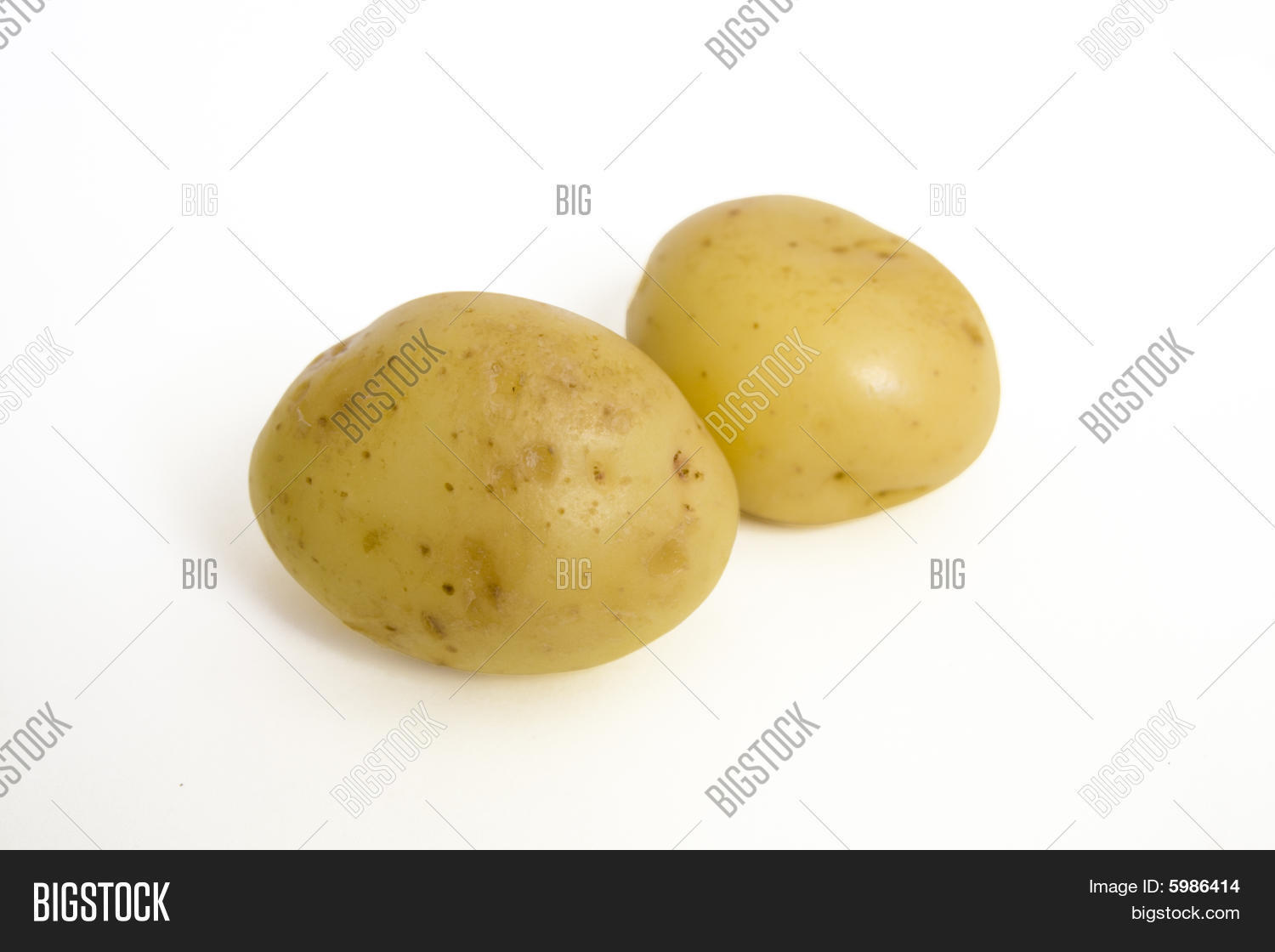 Two Potatoes On White Image & Photo (Free Trial) | Bigstock