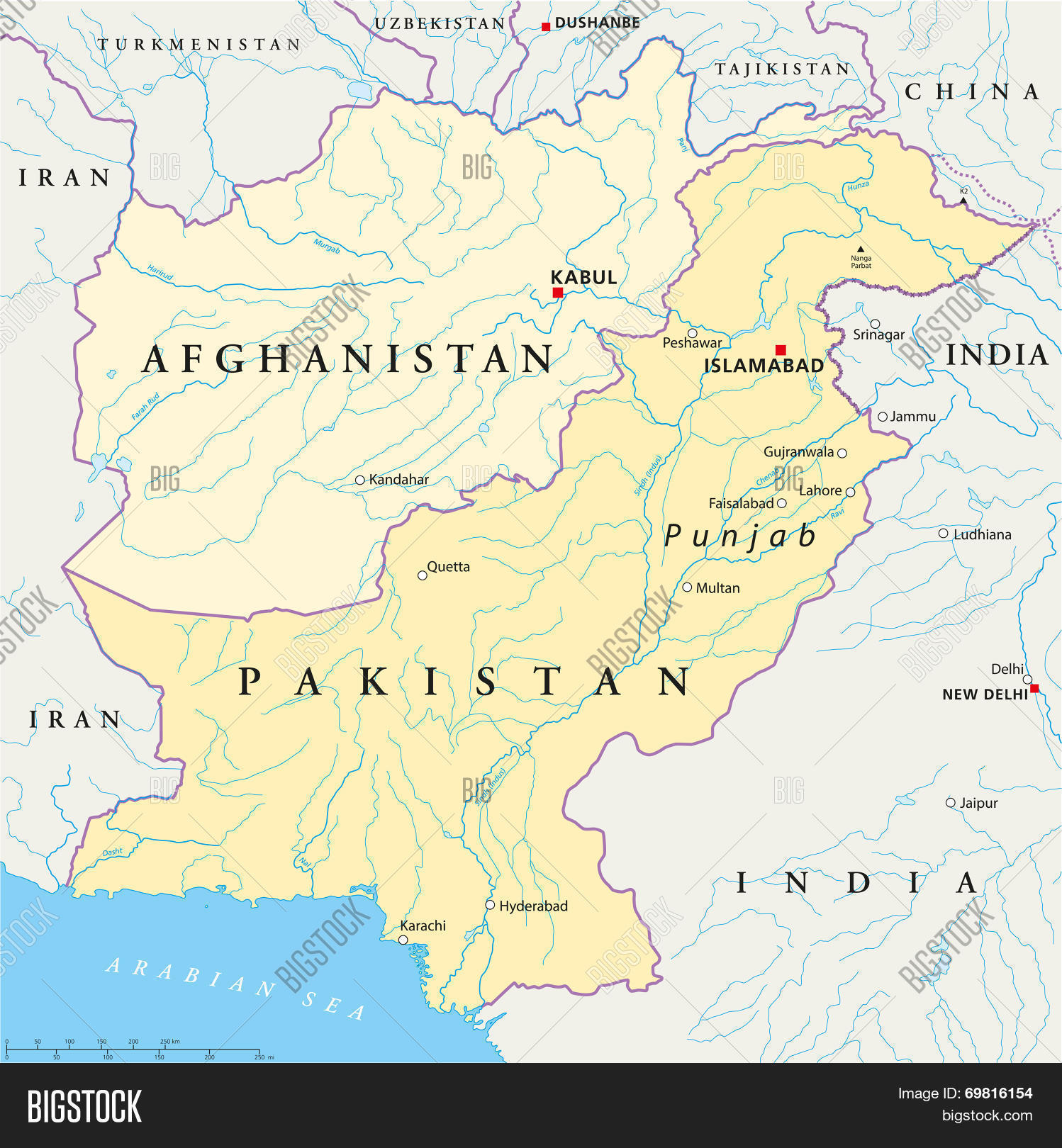 Afghanistan Pakistan Vector & Photo (Free Trial) | Bigstock