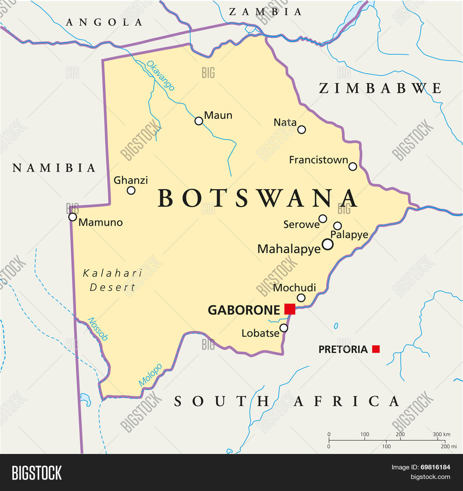 Botswana Political Vector & Photo (Free Trial) | Bigstock