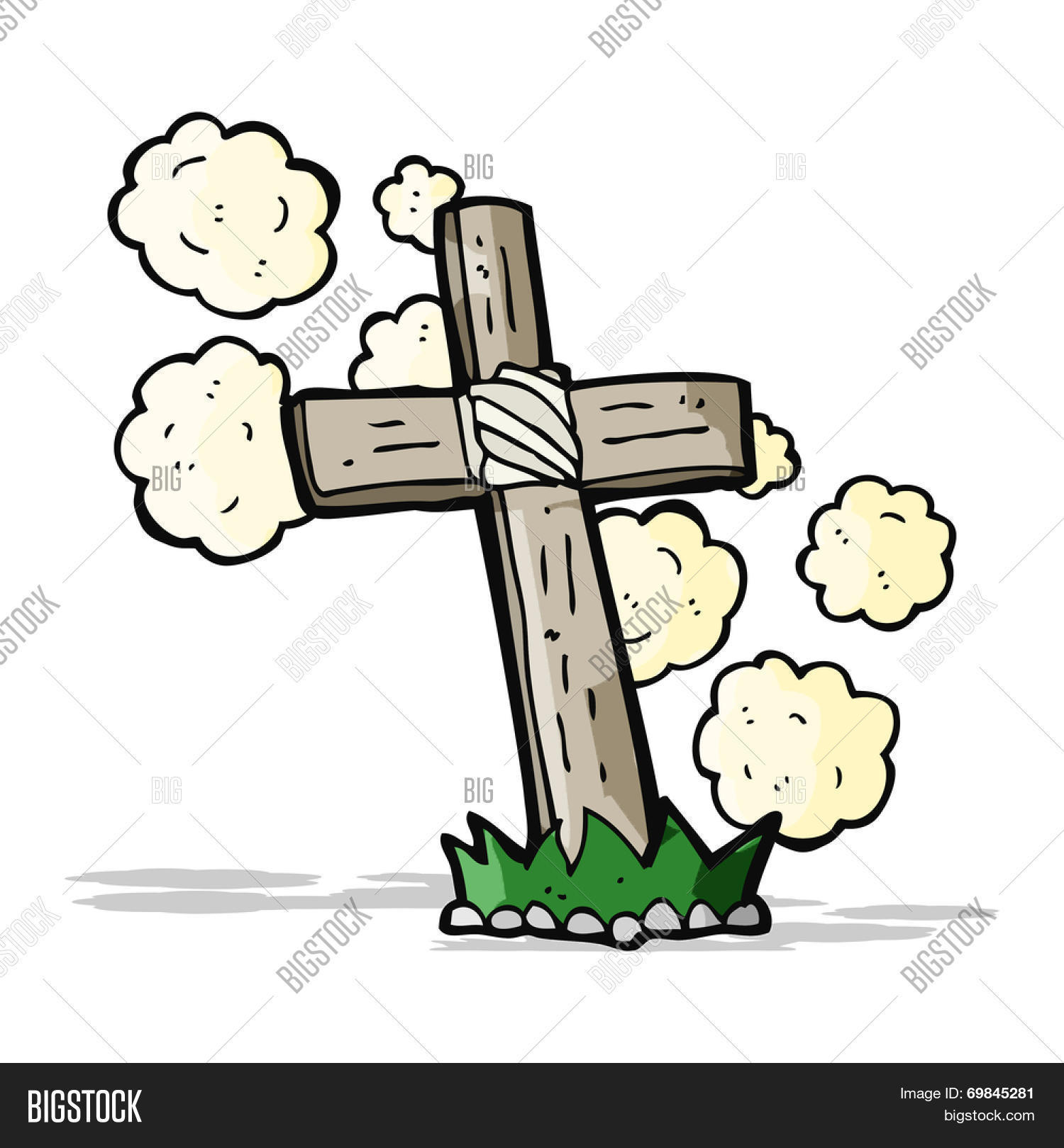 Cartoon Wooden Cross Image & Photo (Free Trial) | Bigstock