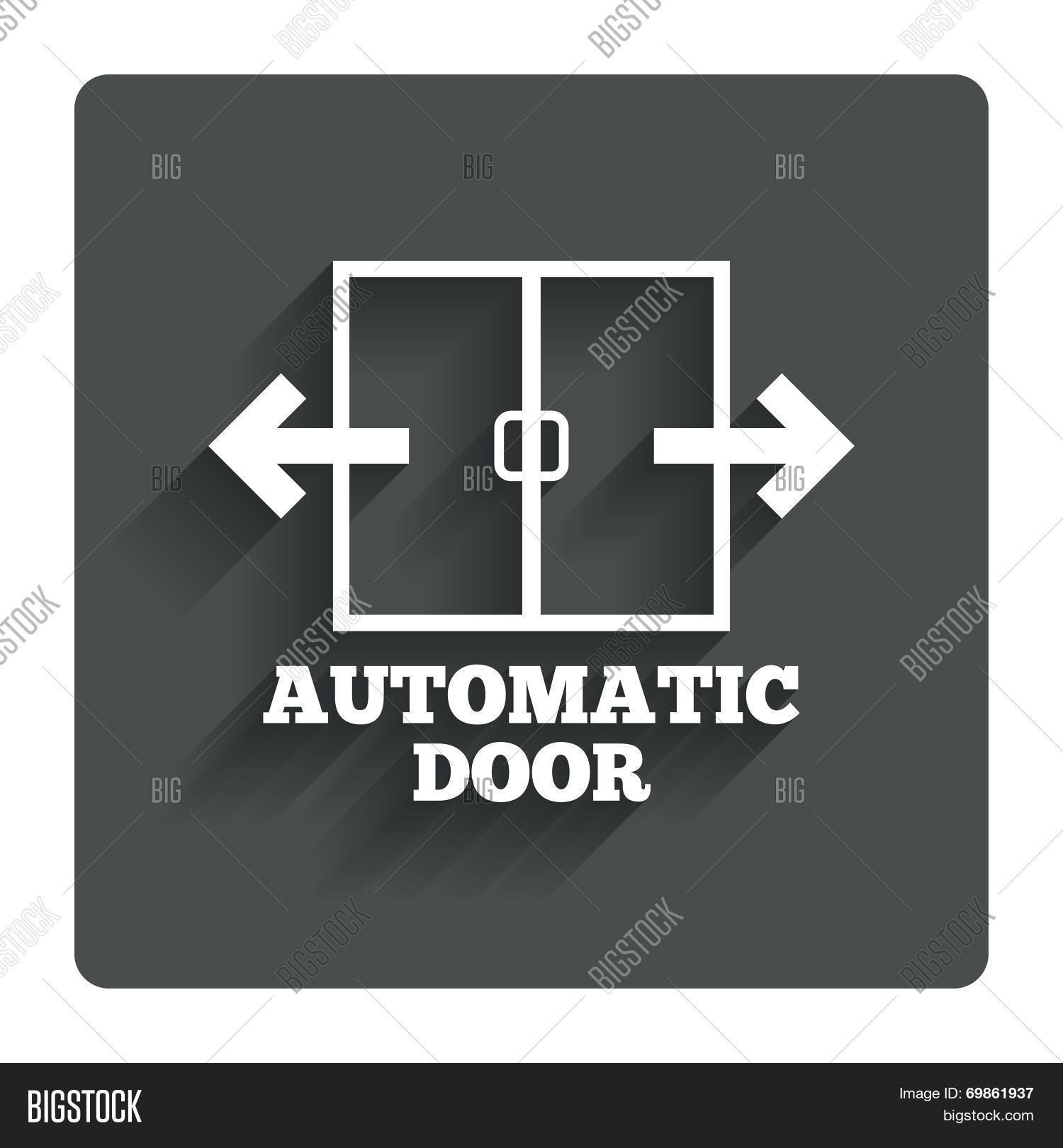 Automatic Door Sign Vector & Photo (Free Trial) | Bigstock
