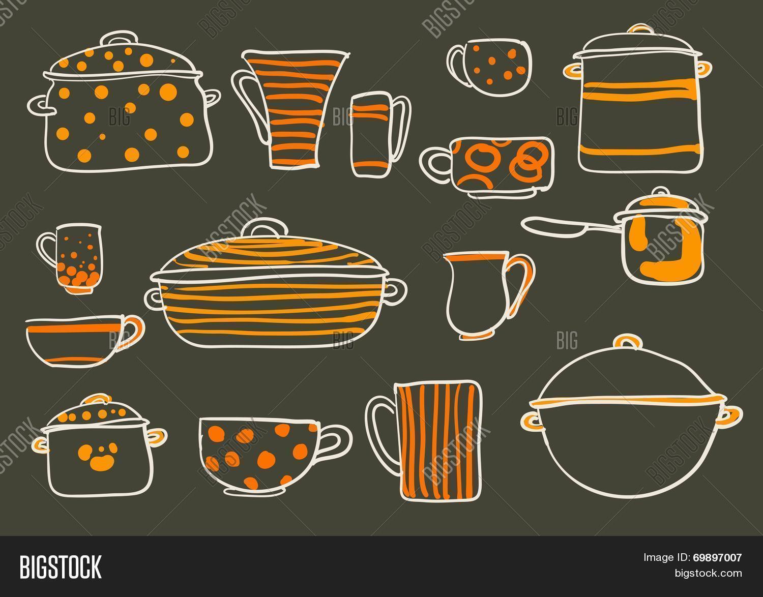 Cookware Set Vector & Photo (Free Trial) | Bigstock