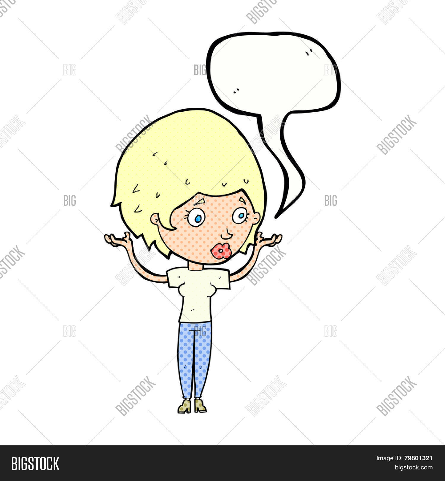 Cartoon Woman Raising Vector & Photo (Free Trial) | Bigstock