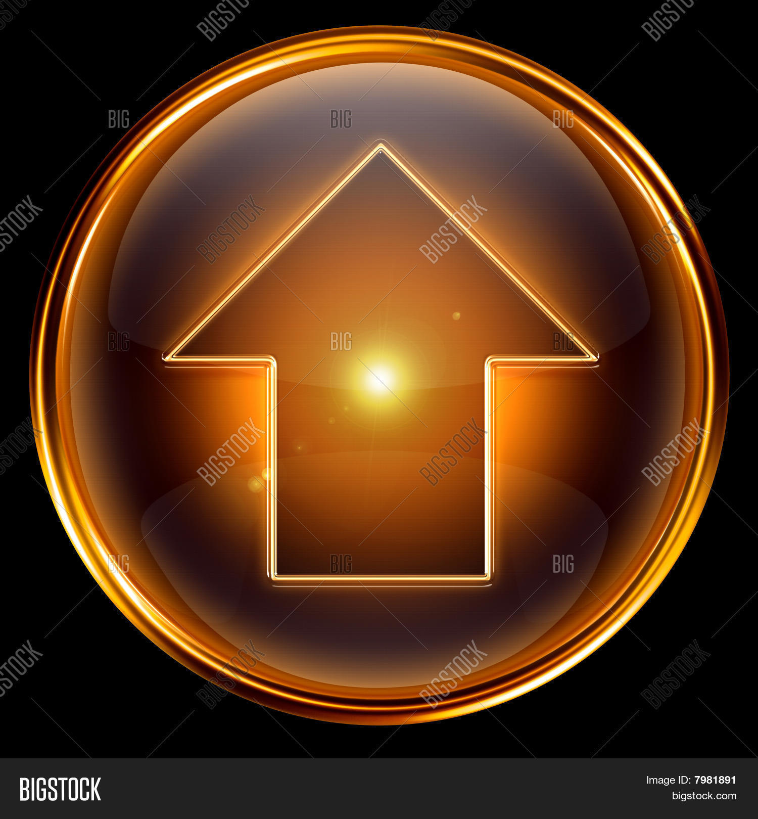 Arrow Icon Golden Image & Photo (Free Trial) | Bigstock