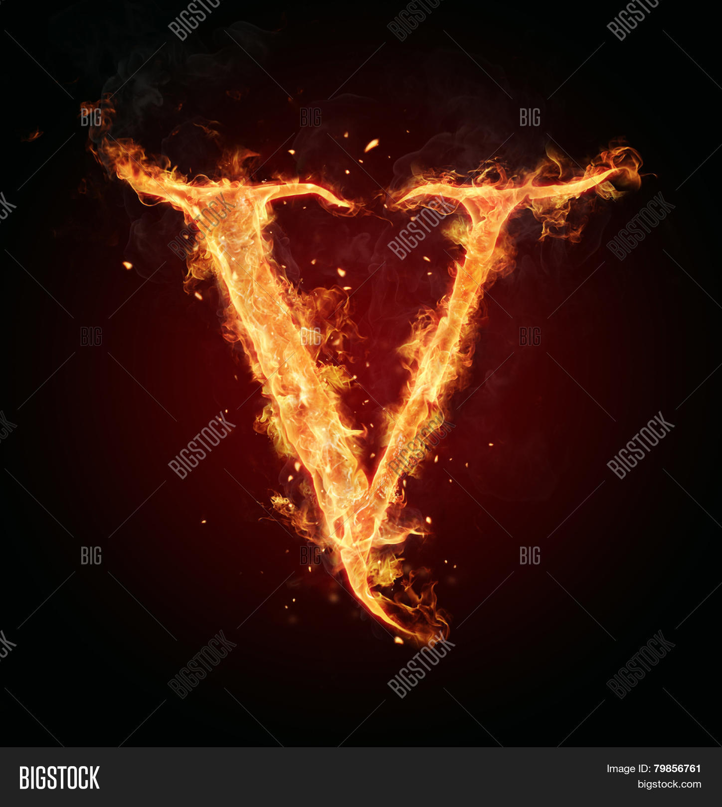 Burning Fire Letter Image & Photo (Free Trial) | Bigstock