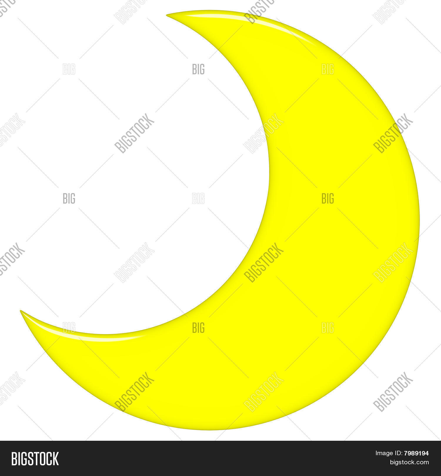 2D Crescent Moon Image & Photo (Free Trial) | Bigstock
